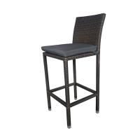 China Classic outdoor bar balcony table and chair combination garden rain-proof rattan leisure bistro high table and bar stool for sale