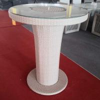 China Hot Selling Outdoor Furniture Bar Set Durable Rattan Wicker Bar Stool And Chairs Poly Rattan Round Bar furniture Set for sale