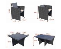 China Luxury Modern Patio Garden Furniture Black Rattan Outdoor Sofa Coffee Table Set Steel Rattan Chair Outdoor Furniture for sale