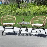 China Modern Outdoor Terrace Table And Chair Balcony 2-Piece Garden Restaurant Coffee for sale