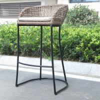 China Single Chair High Bistro Kitchen Bar Table And Stools Rattan Chair Set Bar for sale