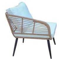 China Bistro All Weather Wicker Patio Dining Set 4 Pieces Modern Garden Wicker Sofa for sale