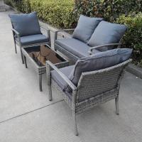China Top Selling In Uk /Usa Market 4 Pieces Rattan Handmade Outdoor Furniture Luxury Patio Garden Furniture Set for sale