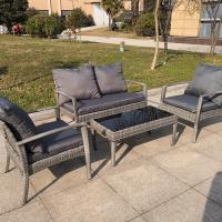 China Top Selling In Uk /Usa Market 4 Pieces Rattan Handmade Outdoor Furniture Luxury Patio Garden Furniture Set for sale