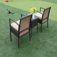 China Outdoor Patio Wicker Dining Set Table Chairs Tempered Glass Tabletop Porch for sale