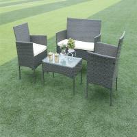 China Garden Wicker Table And Chairs Plastic Wicker Sofa Set Rattan Patio Leisure Furniture for sale