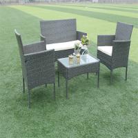 China Garden Wicker Table And Chairs Plastic Wicker Sofa Set Rattan Patio Leisure Furniture for sale