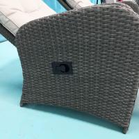 China Outdoor Adjustable Patio Garden Furniture Loungers Chaise Lounge Rattan daybed Chair Leisuresofa Set for sale