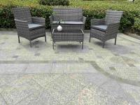 China 4 Seater Rattan Garden Table And Chairs Wicker Table Chairs Garden Furniture Set for sale