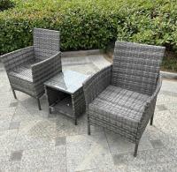 China Garden Compact Rattan Table And Chairs  Large Outdoor Garden Sets for sale