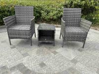 China Garden Compact Rattan Table And Chairs  Large Outdoor Garden Sets for sale