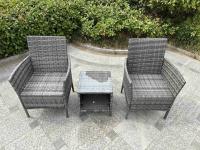 China Garden Compact Rattan Table And Chairs  Large Outdoor Garden Sets for sale