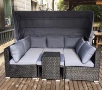 China 5 3 4 Piece Rattan Patio Furniture Set Leisure Rattan Sofa Set Modern Garden for sale