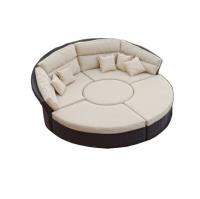 China Rattan Wicker Chaise Lounge Chair Set Modern Poly Patio Canopy Sunproof Lounger for sale