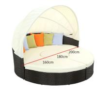 China Rattan Wicker Chaise Lounge Chair Set Modern Poly Patio Canopy Sunproof Lounger for sale