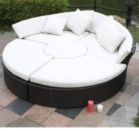 China Rattan Wicker Chaise Lounge Chair Set Modern Poly Patio Canopy Sunproof Lounger for sale