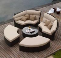 China Rattan Wicker Chaise Lounge Chair Set Modern Poly Patio Canopy Sunproof Lounger for sale