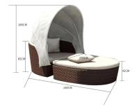 China CE BSCI Sun Beds Waterproof Fabric Sun Lounger Day Bed Outdoor Chair Garden for sale