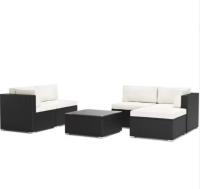 China Indoor/Outdoor Furniture Sets Rattan All-Weather Washable Cushions with Coffee Table Rattan Sectional Sofa for sale