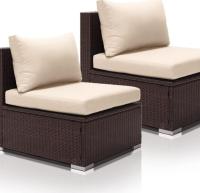 China Indoor/Outdoor Furniture Sets Rattan All-Weather Washable Cushions with Coffee Table Rattan Sectional Sofa for sale