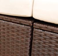 China Indoor/Outdoor Furniture Sets Rattan All-Weather Washable Cushions with Coffee Table Rattan Sectional Sofa for sale