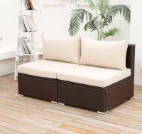 China Indoor/Outdoor Furniture Sets Rattan All-Weather Washable Cushions with Coffee Table Rattan Sectional Sofa for sale