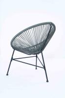 China Patio Outdoor Wicker Bistro Table And Chairs Dining Colorful Rattan Acapulco Chair Wicker Sun for sale