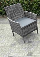 China Best 4 PCS Rattan Patio Furniture Set Cushioned Sofa Chair Coffee Table Popular Wicker Look Hotel Outdoor Furniture for sale