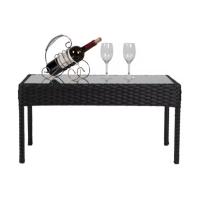 China 4 Or 6 Pieces Rattan Furniture Sets Outdoor Table And Chair ottoman stool Set Balcony Furniture Sets for sale