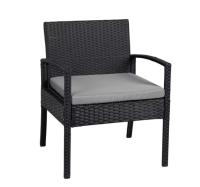 China 4 Or 6 Pieces Rattan Furniture Sets Outdoor Table And Chair ottoman stool Set Balcony Furniture Sets for sale