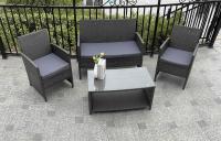 China Weather-Resistance 4pcs Outdoor Rattan Sofa Set/ Wicker Garden Furniture Coffee Table and Rattan Chairs for Pool for sale