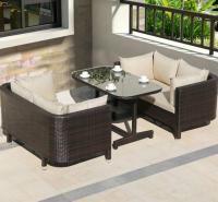 China Nordic Style Terrace Courtyard Living Room Sofa Wicker Rattan Chair Patio for sale