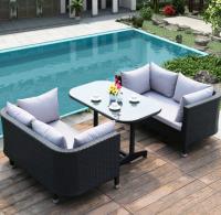 China Nordic Style Terrace Courtyard Living Room Sofa Wicker Rattan Chair Patio for sale