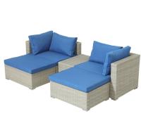 China Outdoor Wicker Rattan Furniture Patio Chair Garden Table Leisure Rattan Sofa Set for sale