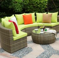 China Outdoor Leisure Courtyard Villa Garden Outdoor Arc-Shaped Combination Of Aluminum Alloy Waterproof And Sunscreen Rattan for sale