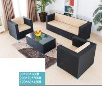 China Outdoor 4pcs Garden Furniture Set Patio Garden Sofa Rattan Woven Corner Sofa With Table And Chair for sale
