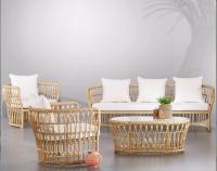 China Large Rattan Casual Dining Set Villa Patio Garden Courtyard Hand Woven Couch Home for sale