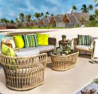 China Large Rattan Casual Dining Set Villa Patio Garden Courtyard Hand Woven Couch Home for sale