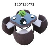 China Pe Wicker Patio Furniture Flower Pumpkin Garden Wicker Patio Rattan Cushions for sale