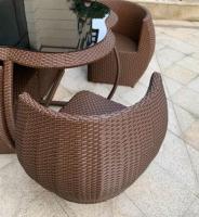 China Pe Wicker Patio Furniture Flower Pumpkin Garden Wicker Patio Rattan Cushions for sale