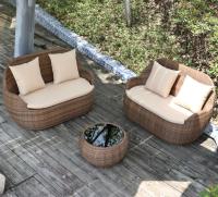 China Oval Woven Rope Garden Furniture Bed Leisure Outdoor Sofa Vine Chair Weaving for sale