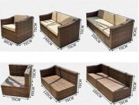 China 250kg Rattan Furniture Sofa And Chairs Set Hotel Villa Leisure Combination for sale