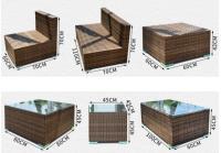 China 250kg Rattan Furniture Sofa And Chairs Set Hotel Villa Leisure Combination for sale