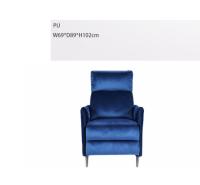 China Vintage Blue Velvet Pull Out Bed Sofas Recliner Single Sofa Living Room Office for sale