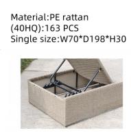 China Rattan Beach Lounge Chair Sun Lounger Bed PE Rattan Garden Outdoor Swimming for sale