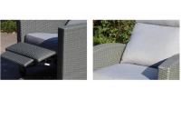 China Modern Recliner Dual For Sitting Lying Functional Rattan Sofa Set Furniture for sale