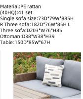 China HW1014 Conversation Sectional Sofa Set Patio Furniture Sets Rattan Wicker for sale
