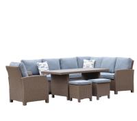 China HW1014 Conversation Sectional Sofa Set Patio Furniture Sets Rattan Wicker for sale