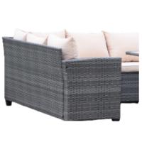 China Luxury Hotel Outdoor Furniture Waterproof PE Indoor Wicker Dining Table And Chairs for sale