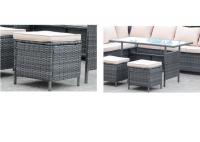 China Luxury Hotel Outdoor Furniture Waterproof PE Indoor Wicker Dining Table And Chairs for sale